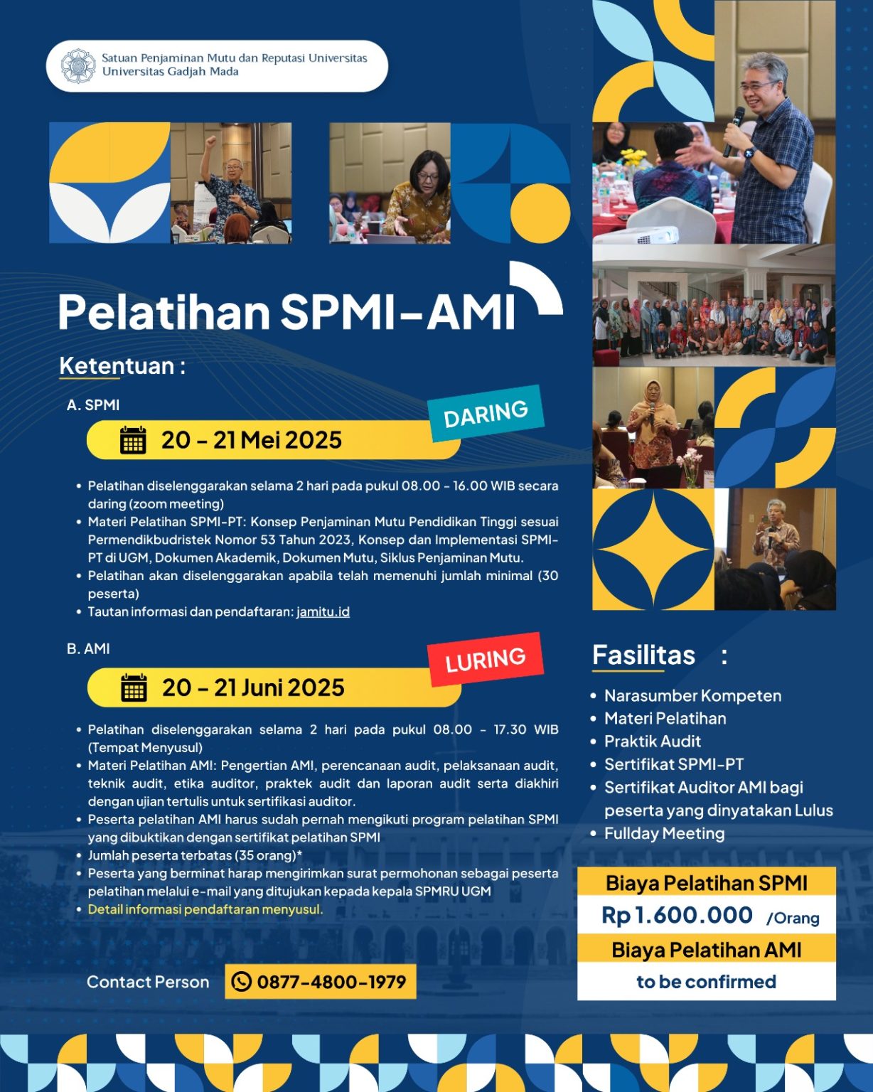 Info Pelatihan 2025 – Satuan Penjaminan Mutu dan Reputasi Universitas
