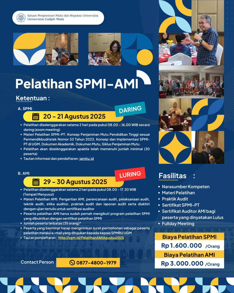 Info Pelatihan 2025 – Satuan Penjaminan Mutu dan Reputasi Universitas